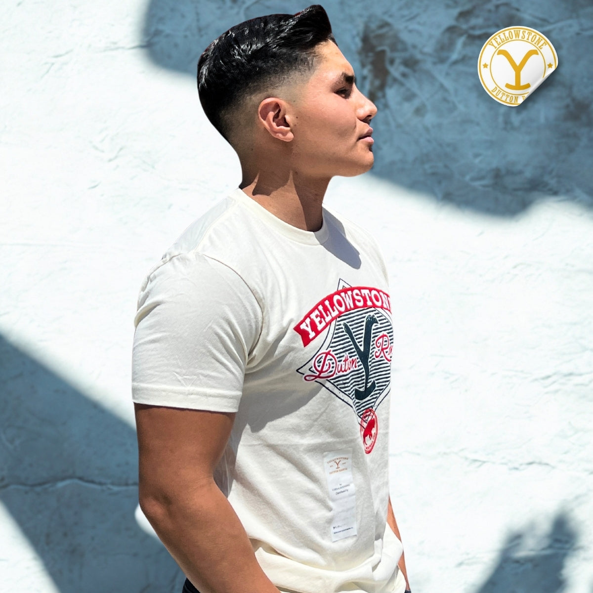 Playera Yellowstone Para Hombre Beige Ywts03 – BRONCO - Tu tienda vaquera